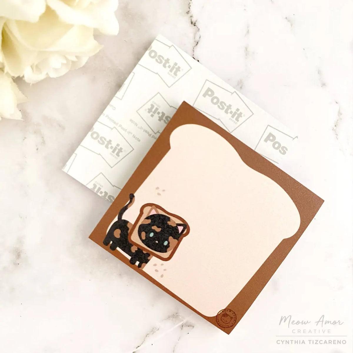 Toasted Tortie Cat Sticky Note